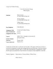Assignment 2 Group Submission Docx Group Case Problem Solving