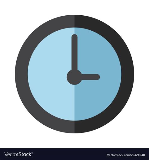 Time Clock Watch Isolated Icon Royalty Free Vector Image