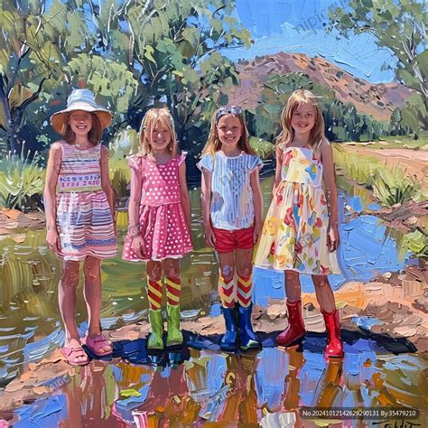 Ai创作图池塘边的儿童 儿童厚涂油画肌理 澳大利亚广告彩绘插画 澳大利亚插画水彩印象 漂亮的油画三拼图 澳大利亚彩绘画册素材 澳大利亚水彩装饰画 欢乐题材油画 澳大利亚彩墨插画水彩 澳大利亚