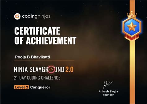 Pooja Bhavikatti On Linkedin Ninjaslayground Codingninjas Keeplearningkeepgrowing