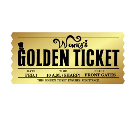 Willy Wonka Golden Ticket Png Willy Wonka Golden Ticket Prin