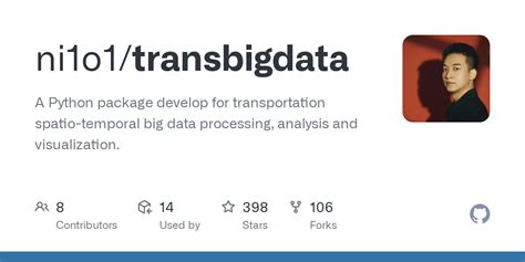 github ni1o1 transbigdata a python package develop for transportation spatio temporal big