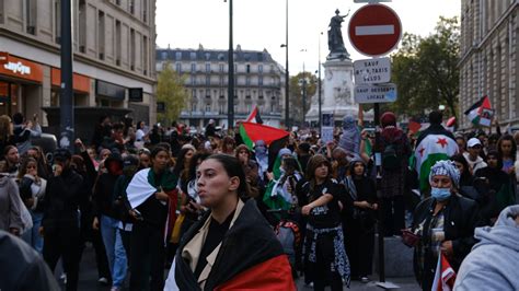 Israël Manifestation Pro Palestinienne à Paris Malgré Linterdiction