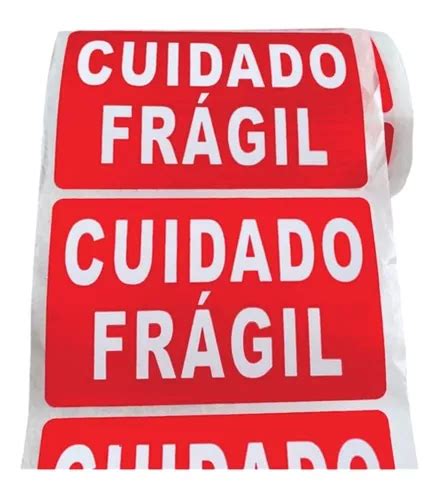 Rollo Adhesivo Fragile Care Fragile Label Couche Kit 1000 Mercadolibre