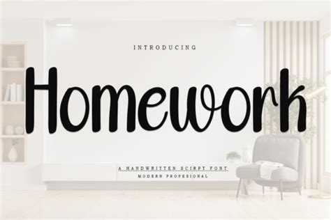 Homework Font By Black Line Creative Fabrica