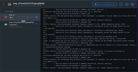 🐛 bug report `docker compose db yml` of a generated app with mysql isn