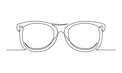 Premium Vector Continuous One Line Drawing Of An Vintage Glasses