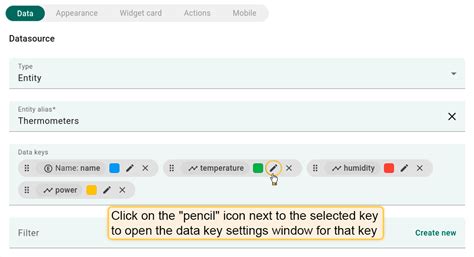 Advanced Data Key Configuration Thingsboard Professional Edition