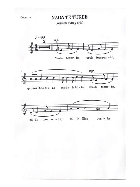 Nada Te Turbe Soprano Pdf