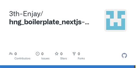 github 3th enjay hng boilerplate nextjs team anchor