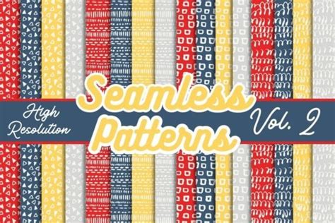 Bright Geometric Seamless Patterns Graphic By Me 2 You Digitals
