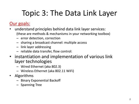Ppt Topic 3 The Data Link Layer Powerpoint Presentation Free