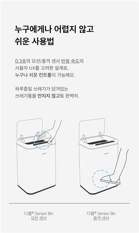 스마트 자동 센서 쓰레기통 20l 냄새차단 스테인리스 스틸 일반형