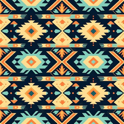 Premium Photo Experience Joyful Energy Through Seamless Aztec Patterns
