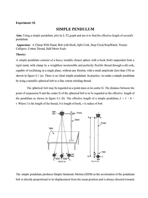 simple pendulum pdf