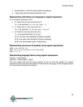 Compiler Design Tutorial PDF