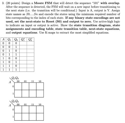 solved 3 20 points design a moore fsm that will detect