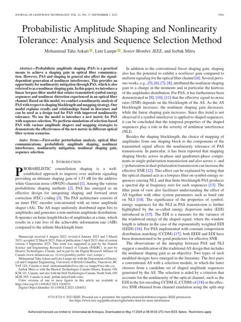 Probabilistic Amplitude Shaping And Nonlinearity Tolerance Analysis And