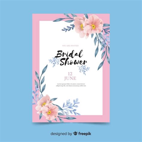 Invitation De Douche Nuptiale Vecteur Gratuite