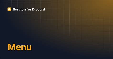 Menu Scratch For Discord