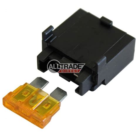 Inline Black Standard Blade Fuse Holder For Fuses Up To 30 Amps