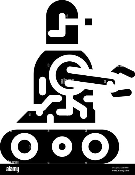 Robot Technology Glyph Icon Vector Robot Technology Sign Isolated Contour Symbol Black
