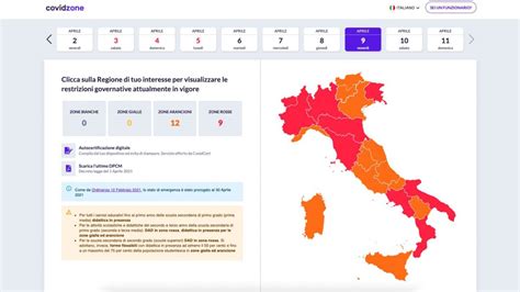 I Nuovi Colori Delle Regioni Su Covidzone L App Con La Mappa E Le Regole In Tempo Reale