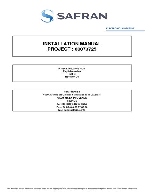 N7 Ec135 V2 Hv2 Num E D 04 Installation Manual Pdf Aircraft