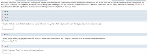 Solved Hypothesis Test At The Significance Level To Chegg Com