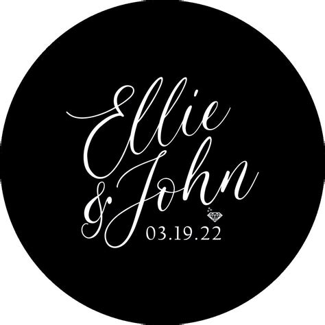 Digital Custom Personalized Gobo Monogram For Wedding Wedding Gobo