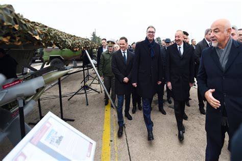 Presidents Ilham Aliyev And Aleksandar Vučić Viewed Military Equipment