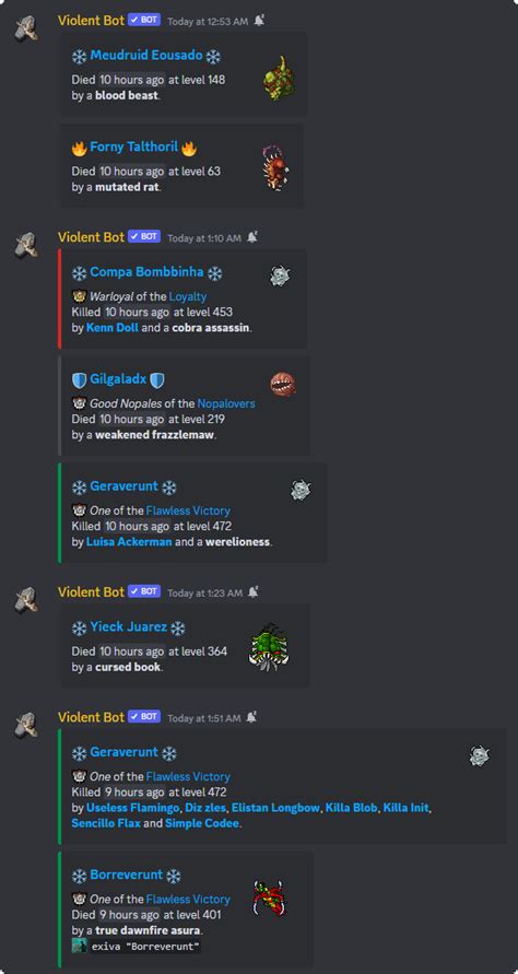 Violent Bot A Discord Bot For Tibia Rtibiammo