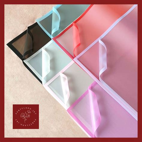 Jual Color Frame Cellophane Flower Wrapping Paper Transparan List