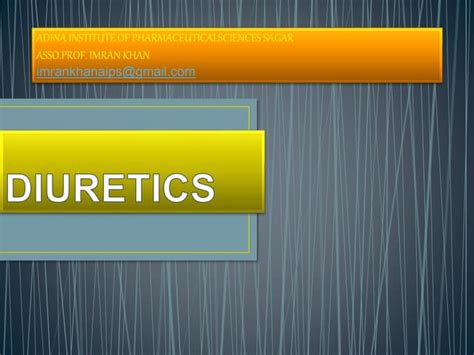 Diuretics Pptx