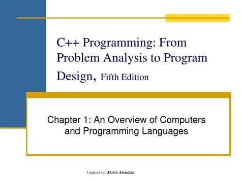 Ppt C Programming From Problem Analysis To Program Design Fifth