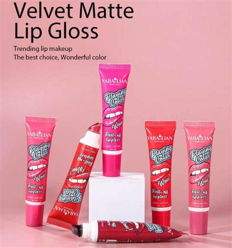 6pcs Peel Off Lip Stain Lip Tint Peel Reveal Liquid Lipstick