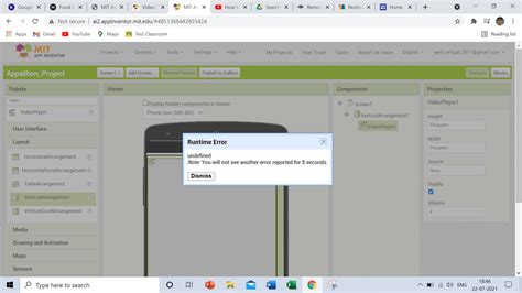 Video Player Errorundefined Mit App Inventor Help Mit App Inventor