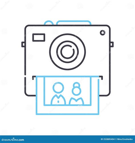 Memory Camera Line Icon Outline Symbol Vector Illustration Concept