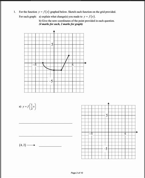 For The Function Y F X ﻿graphed Below Sketch Each