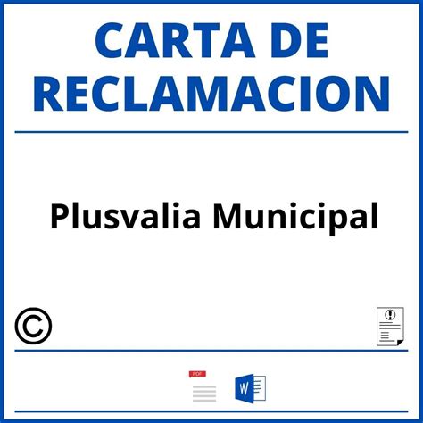 Modelo Carta Reclamacion Plusvalia Municipal Pdf Word