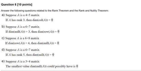 Solved Question 6 10 Points Answer The Following Questions