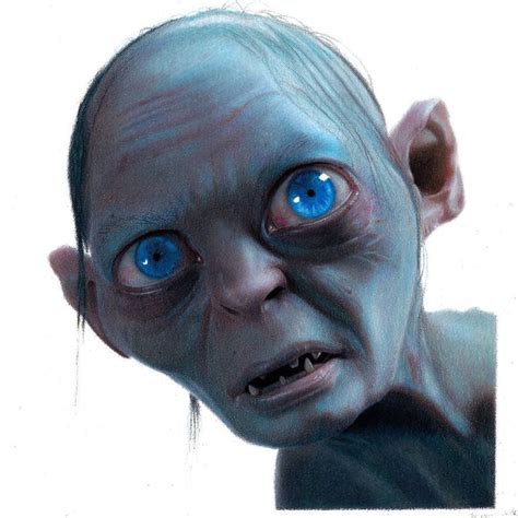Gollum Pencil Portrait Drawing Hobbit Art Hr Giger Art