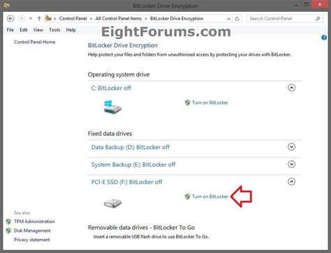 Bitlocker Turn On For Fixed Data Drives In Windows 8 Windows 8 Help