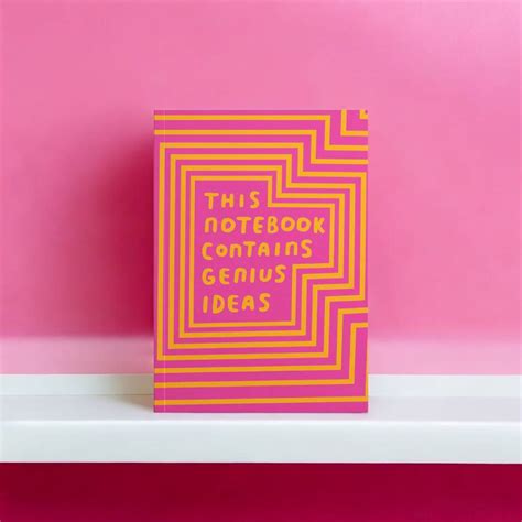 Pink This Notebook Contains Genius Ideas Notebook By Heliotique