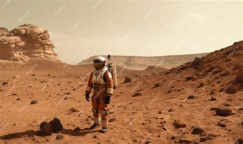 Premium Ai Image Astronaut Exploring Mars Alone Makes Remarkable