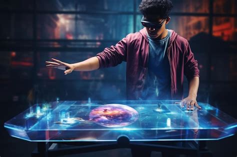 A Holographic Interface For Controlling A Home Automation System Premium Ai Generated Image