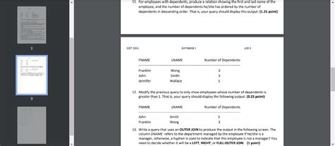solved schema 1 create table department dname