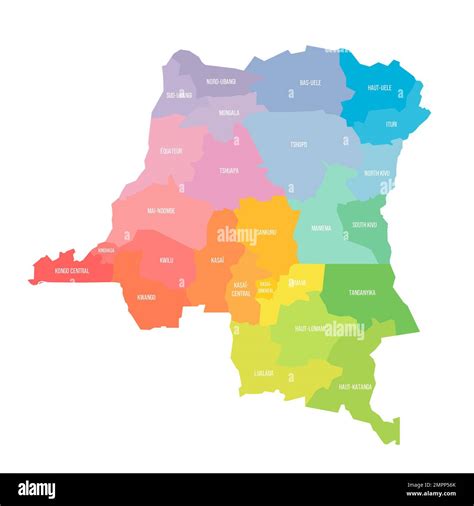 Democratic Republic Of The Congo Political Map Of Administrative
