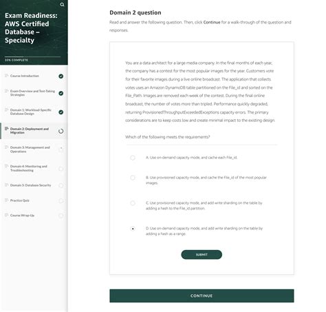 Exam Readiness AWS Certified Database Specialty DBS C01