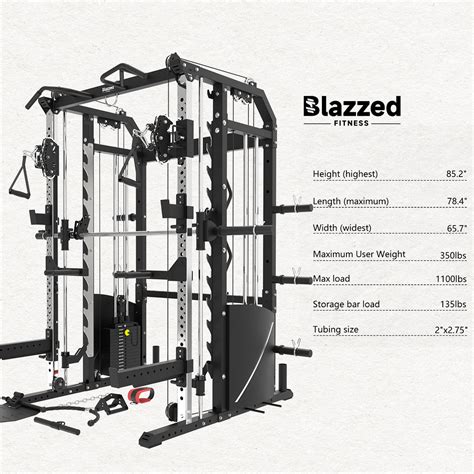 Blazzed Plus All In One Functional Trainer Cable Crossover Cage Home G